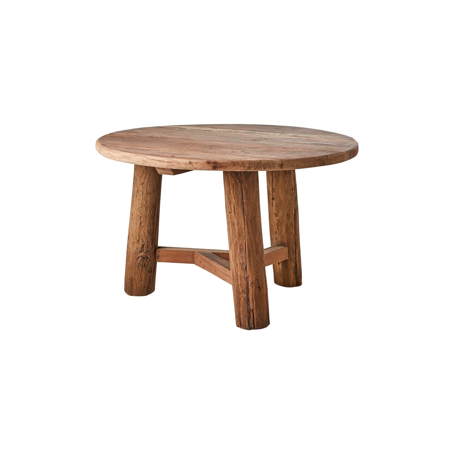 Stuebord Rundt, Rustikk Treverk - Ø77cm